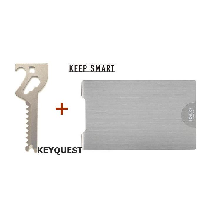 ツカダ 薄型名刺入れ KEEP SMART OSUO キープスマート + 鍵型マルチツール キークエスト Key-Questセット : お線香 ...