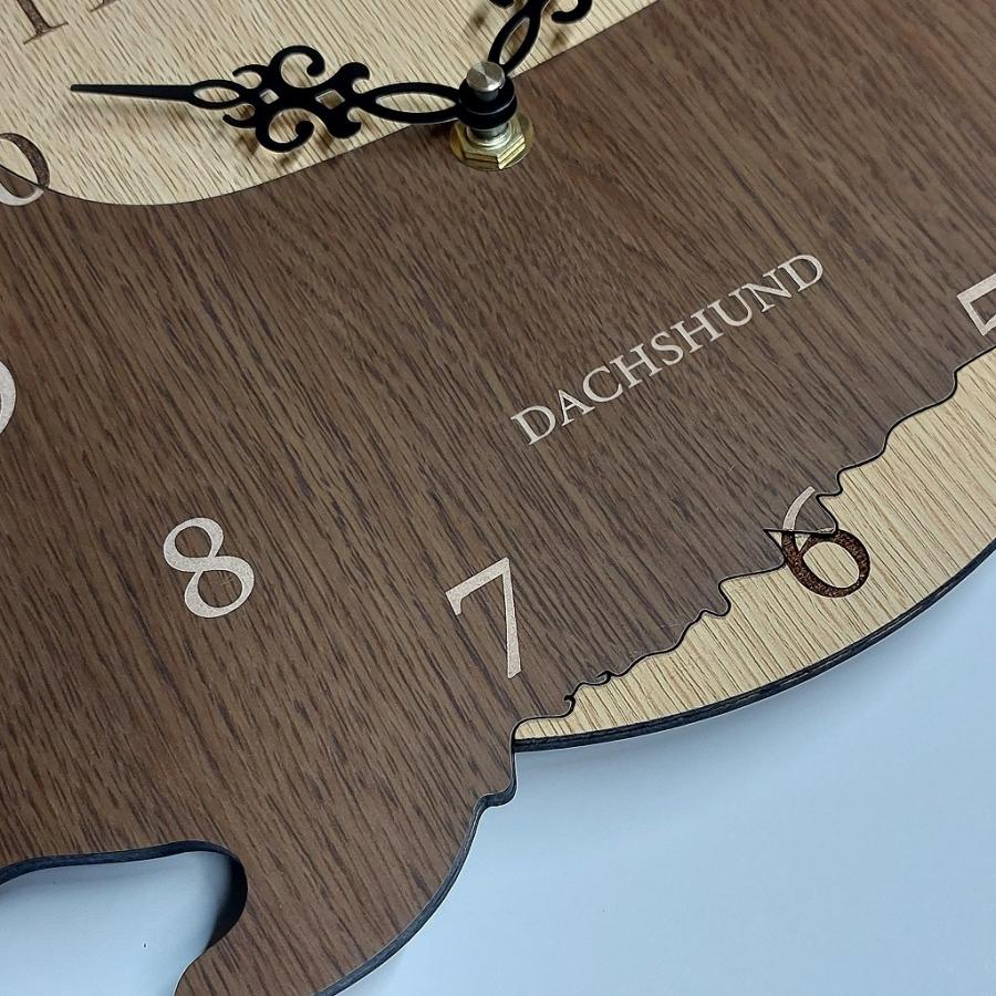 はみだしワンちゃん壁掛け時計 ダックスフンド 茶色 静音壁掛け時計 おしゃれ 職人が作る日本製 プレゼント 贈り物 :t-0025:VANIVOヤフー店 - 通販 - Yahoo!ショッピング