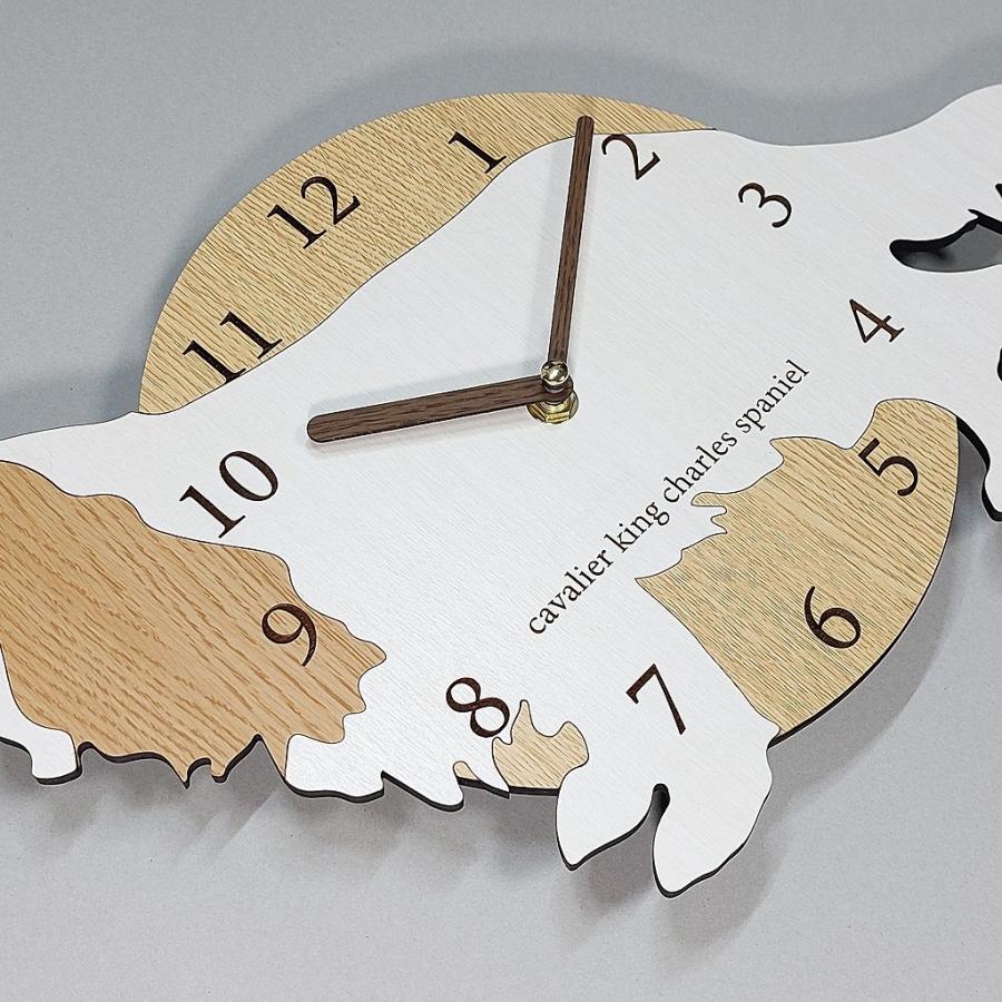はみだしワンちゃん壁掛け時計 キャバリア 静音壁掛け時計 おしゃれ 職人が作る日本製 プレゼント 贈り物 : VANIVOヤフー店 - 通販 - Yahoo!ショッピング