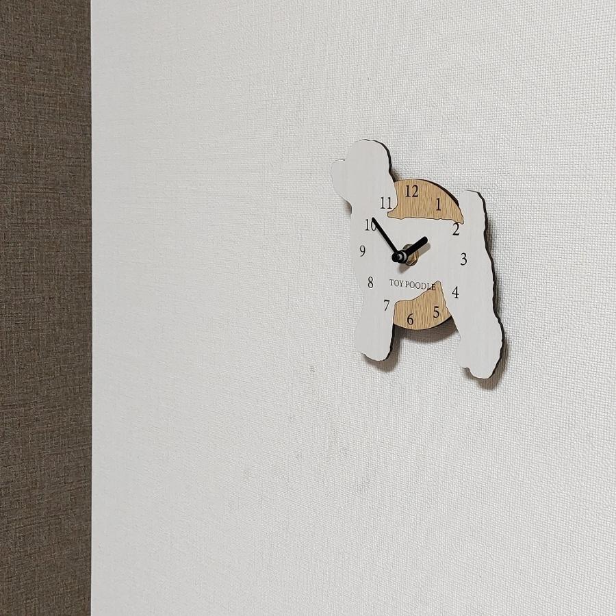 コンパクトワンちゃん置き時計・ 掛け時計 トイプードル 白 静音壁 掛け時計 おしゃれ 職人が作る 日本製 プレゼント 贈り物 : t-0031 : VANIVOヤフー店 - 通販 ...