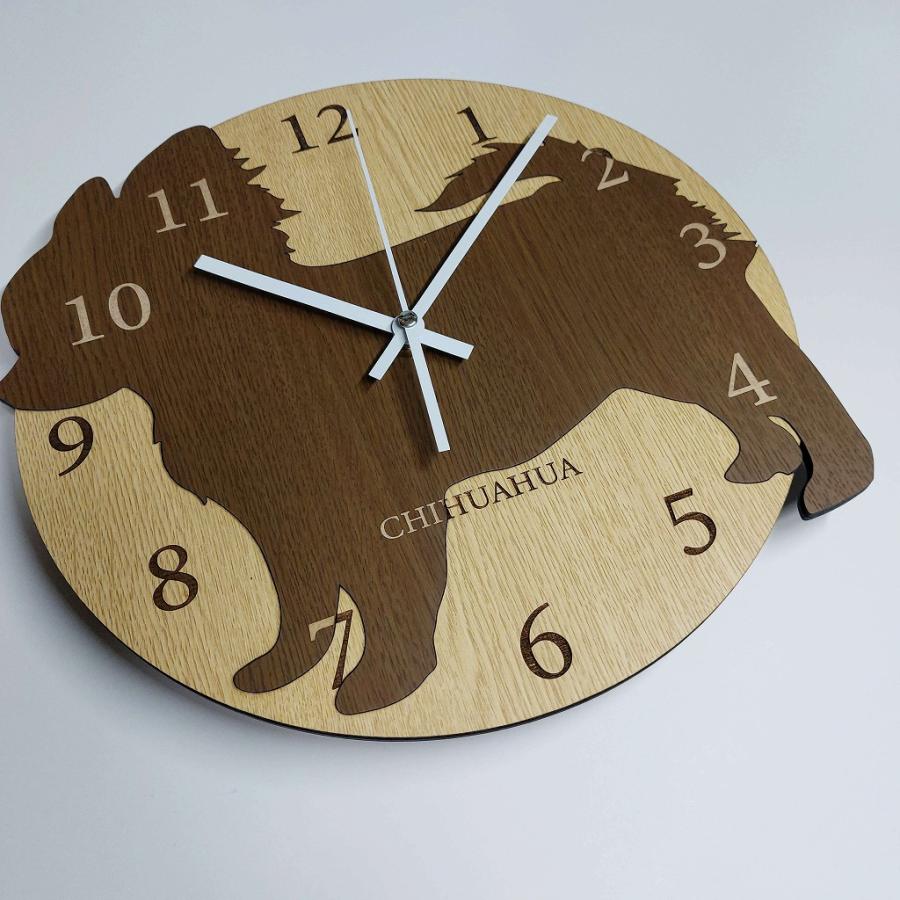 はみだしワンちゃん壁掛け時計 チワワ 茶色 静音壁掛け時計 おしゃれ 職人が作る日本製 プレゼント 贈り物 : t-0041 : VANIVOヤフー店 - 通販 - Yahoo!ショッピング