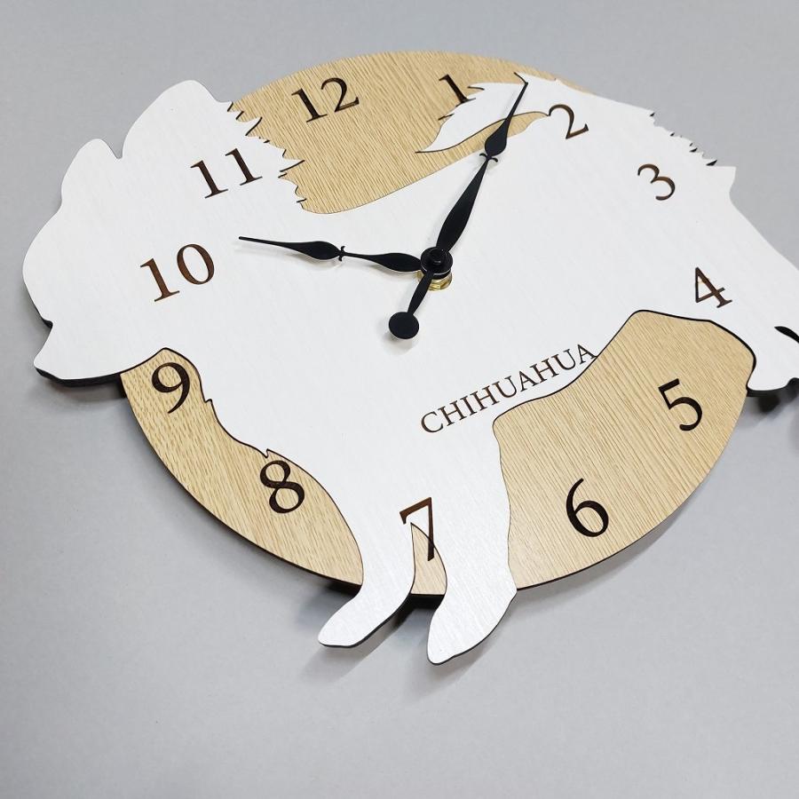 はみだしワンちゃん壁掛け時計 チワワ 白 静音壁掛け時計 おしゃれ 職人が作る日本製 プレゼント 贈り物 : VANIVOヤフー店 - 通販 - Yahoo!ショッピング