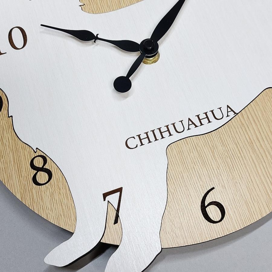 はみだしワンちゃん壁掛け時計 チワワ 白 静音壁掛け時計 おしゃれ 職人が作る日本製 プレゼント 贈り物 : VANIVOヤフー店 - 通販 - Yahoo!ショッピング
