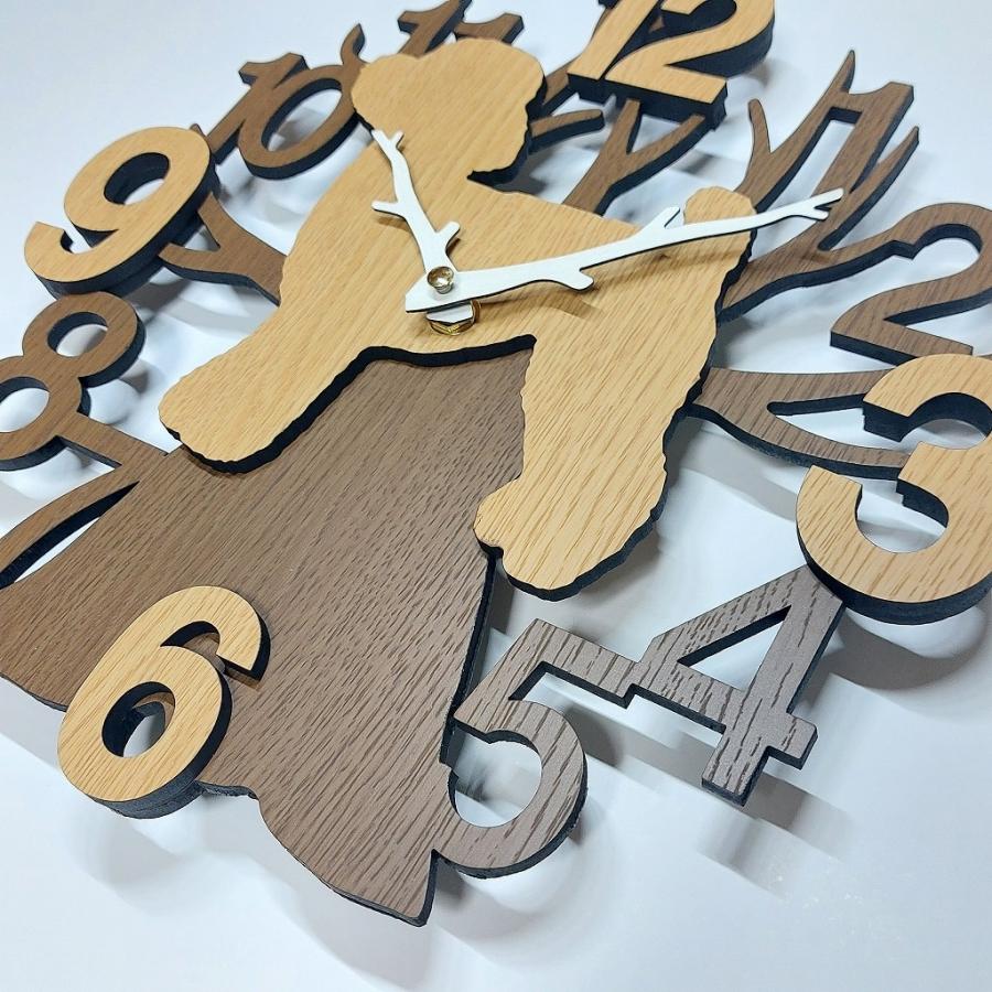 木と動物 壁掛け時計 トイプードル ベージュ 静音壁掛け時計 おしゃれ 職人が作る日本製 プレゼント 贈り物 : VANIVOヤフー店 - 通販 - Yahoo!ショッピング