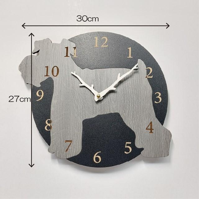はみだしワンちゃん壁掛け時計 シュナウザー垂れ耳 黒 静音壁掛け時計 おしゃれ 職人が作る日本製 プレゼント 贈り物 : VANIVOヤフー店 - 通販 - Yahoo!ショッピング