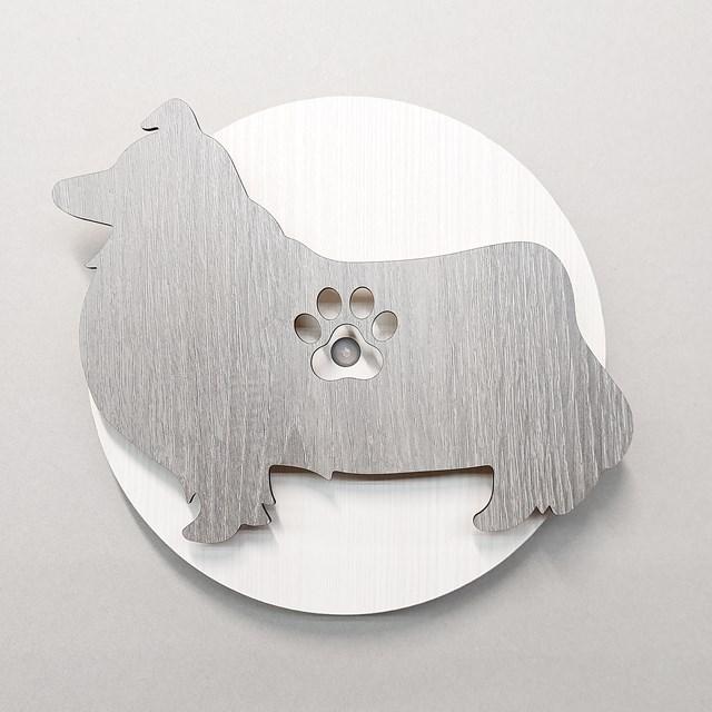 【人感センサー・ウォールライト】名入れ・文字入れ はみ出しワンちゃん シェルティ グレー おしゃれ 職人が作る日本製 プレゼント 贈り物 : VANIVOヤフー店 - 通販 - Yahoo ...