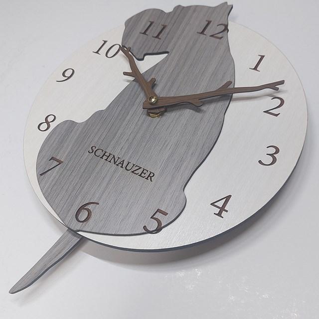 はみだしワンちゃん振り子壁掛け時計 シュナウザー グレー おしゃれ 職人が作る日本製 プレゼント 贈り物 : yt113 : VANIVOヤフー店 - 通販 - Yahoo!ショッピング