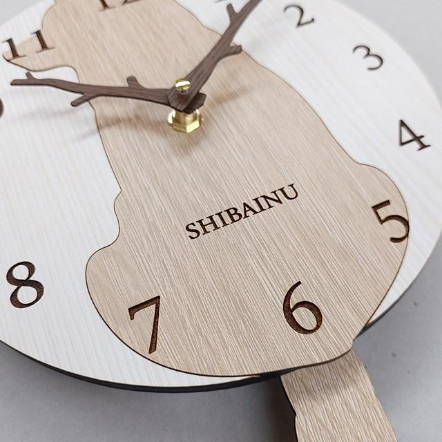 はみだしワンちゃん振り子壁掛け時計 柴犬 ベージュ おしゃれ 職人が作る日本製 プレゼント 贈り物 : VANIVOヤフー店 - 通販 - Yahoo!ショッピング