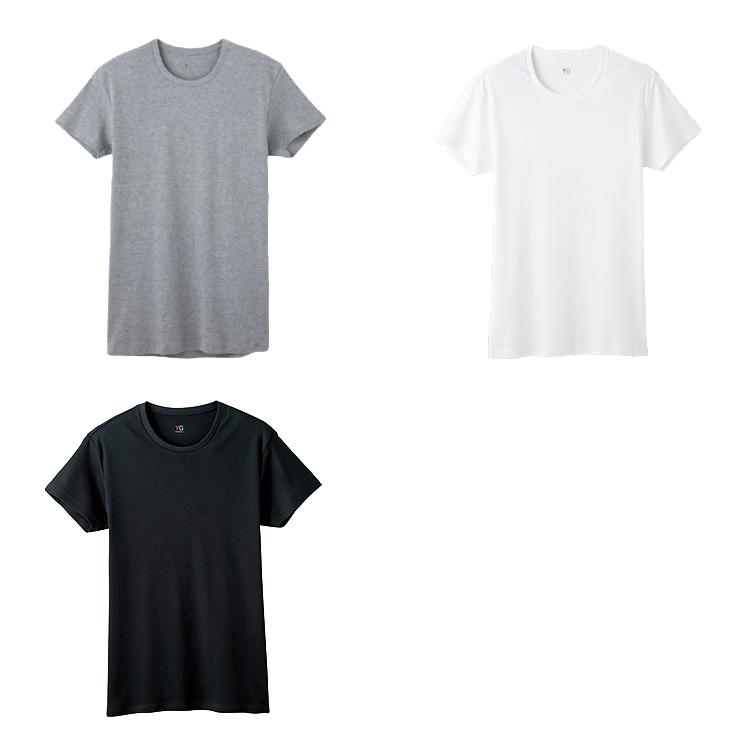 在庫処分 GUNZE グンゼ YG メンズ 綿100% 丸首 インナー シャツ 半袖丸首tシャツ Tシャツ下着 肌着 YV0013N 綿100 ...