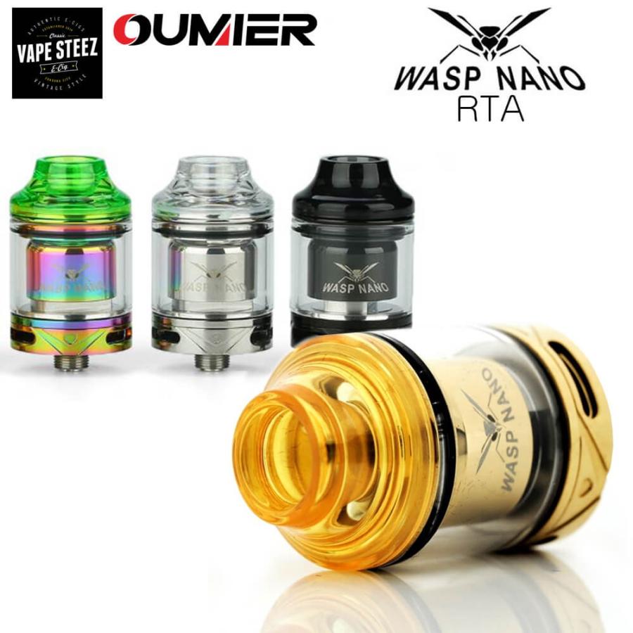 vape アトマイザー Oumier Wasp Nano RTA 23mm 2ml オーミヤー オーマイヤー ワスプ ナノ : VAPE ...