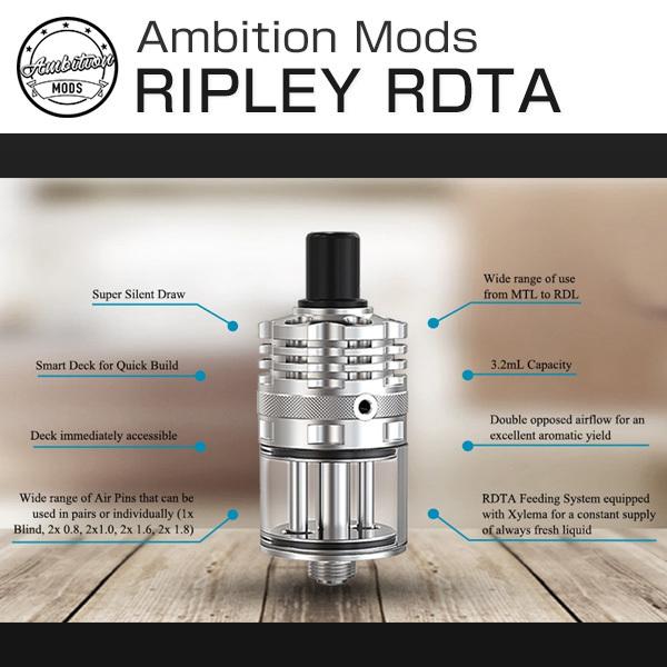 RIPLEY RDTA BLACK (ブラック) MTL/RDL AmbitionMods リプレイ/リプリー アンビションモッズ 【RDTA ...