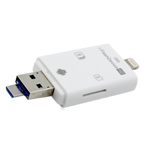 iPhone iPad SDカードリーダー ライター i-FlashDevice USB MicroUSB Lightning接続 USBメモリー _ : YouShowShop - 通販 ...