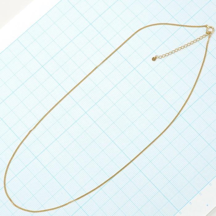 喜平 ネックレス 18金 1.2g 幅1.2mm 45cm〜50cm アジャスター付き K18刻印 2面 シングル K18 ゴールド チェーン 新品 : k18s2-50cm-035 ...