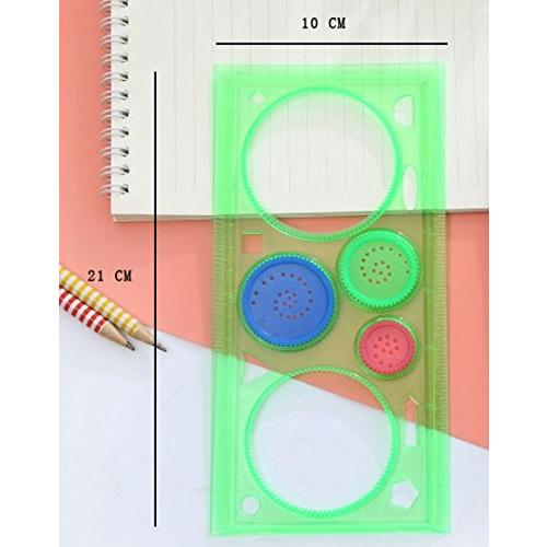 DCMA 文房具 デザイン 定規 お絵かき クルクル 回して 円 幾何学 模様 鉛筆 なぞって 描く 1点 【 色お楽しみ 】 : s-b0734gp8ht-20241017 : Vast ...