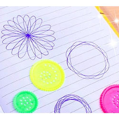 DCMA 文房具 デザイン 定規 お絵かき クルクル 回して 円 幾何学 模様 鉛筆 なぞって 描く 1点 【 色お楽しみ 】 : s-b0734gp8ht-20241017 : Vast ...