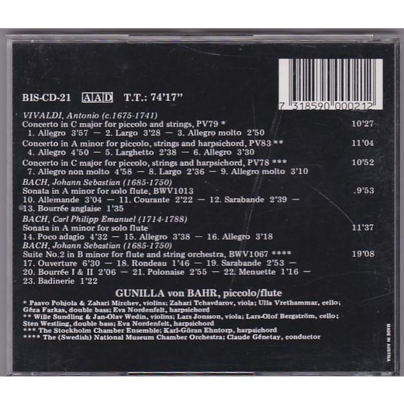 ★CD BIS Vivaldi.BACH Baroque works for flute and piccolo ヴィバルディ:ピッコロ協奏曲 ...