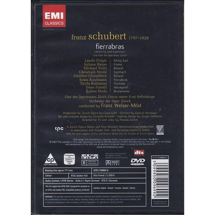 ★DVD Schubert:Fierrabras シューベルト歌劇 フィエラブラス 全曲 DVD2枚組 *フランツ・ウェルザー＝メスト(収録 ...
