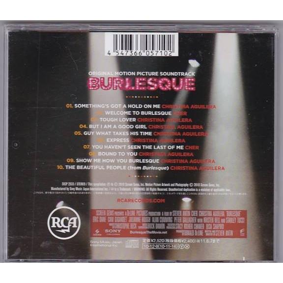 ★CD バーレスク BURLESQUE オリジナルサウンドトラック.サントラ.OST *クリスティーナ・アギレラ.シェール★ : いちさん堂 ...