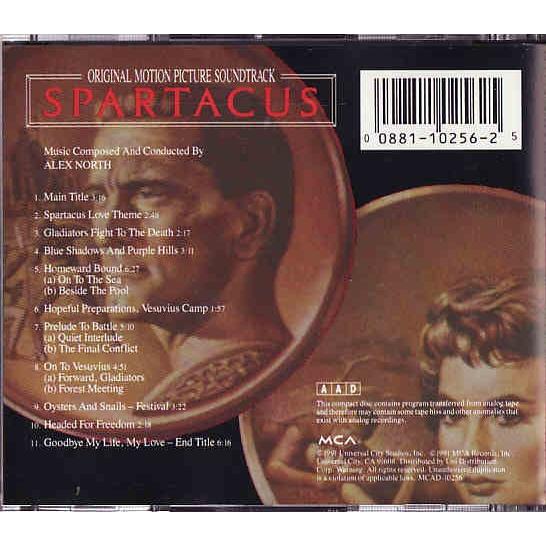 ★CD Spartacus Soundtrack スパルタカス オリジナルサウンドトラック.サントラ.OST : 4262 : いちさん堂 ...
