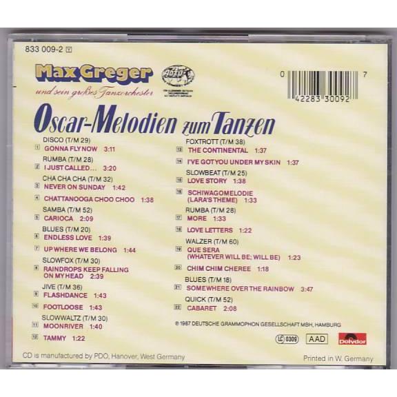 ★CD Oscar Melodien zum Tanzen ハリウッド映画 オスカー・アルバム *Max Greger マックス・グレガー/西独盤 : いちさん堂 ヤフー店 - 通販 ...
