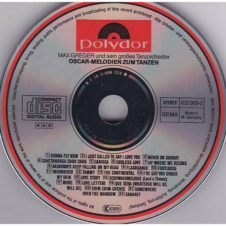 ★CD Oscar Melodien zum Tanzen ハリウッド映画 オスカー・アルバム *Max Greger マックス・グレガー/西独盤 :7277:いちさん堂 ヤフー店 - 通販 ...