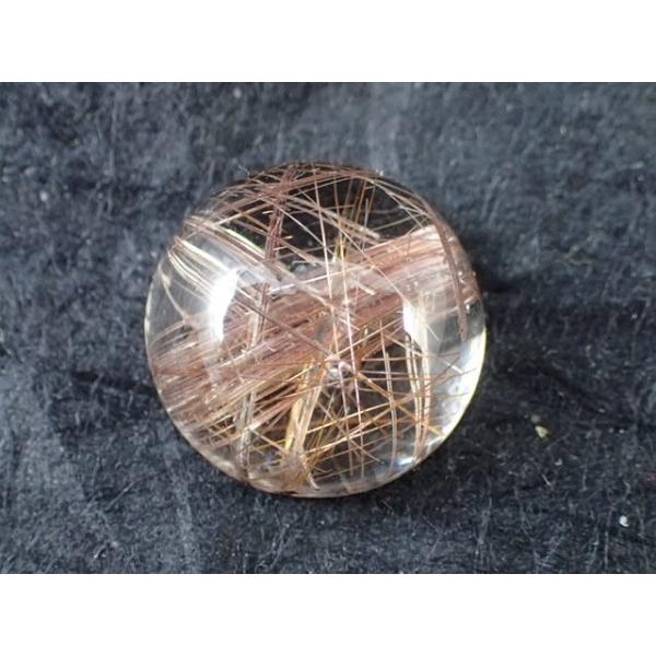 最高品質レッドルチルインクォーツ カボションカット ブラジル産 寸法 ： 16.1X16.0X8.7mm/17.55cts ルースケース付 : 55556136 : VECSTONECLUB ...