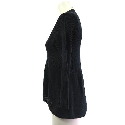 シビラ SYBILLA GBSHS-04230 フレアヘム和紙混カーディガン 7分袖 ネイビー 紺 M レディース : ブランド古着販売の ...