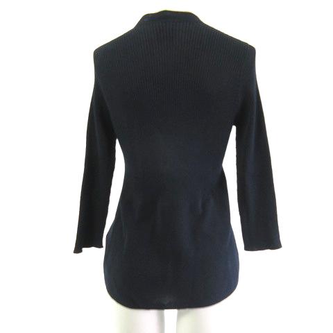 シビラ SYBILLA GBSHS-04230 フレアヘム和紙混カーディガン 7分袖 ネイビー 紺 M レディース : ブランド古着販売の ...