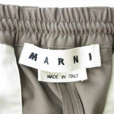 MARNI（マルニ） 美品 19SS トロピカルウール イージパンツ スラックス ゴムウエスト ブラウン系 44 S位 メンズ : ブランド ...