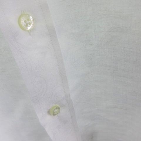 ETRO（エトロ） リネンシャツ ボタンダウン ペイズリー柄 ワンポイント