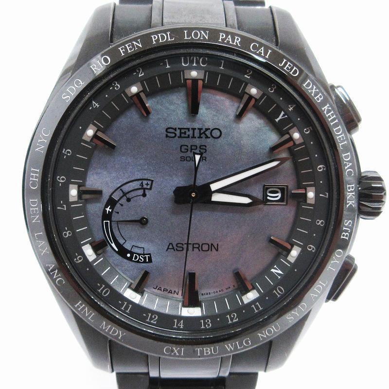 セイコー SEIKO 限定モデル ASTRON 腕時計 3500本 シェル文字盤 8Xシリーズ GPSソーラー SBXB091 ブラック 黒 ウォッチ SM3 メンズ : 002 ...