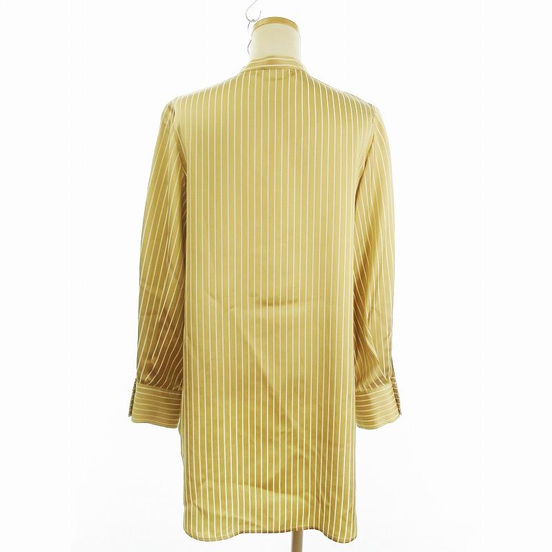 モガ MOGA 美品 シャツ ノーカラー 長袖 ストライプ 黄 イエロー 2 レディース : ブランド古着販売のベクトル - 通販 - Yahoo!ショッピング