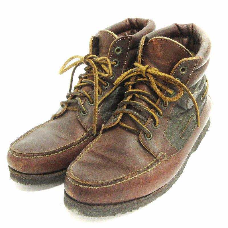 Timberland（ティンバーランド） Timberland 80s 90s モックトゥ モカシンブーツ オイルド レースアップ レザー 茶 ...