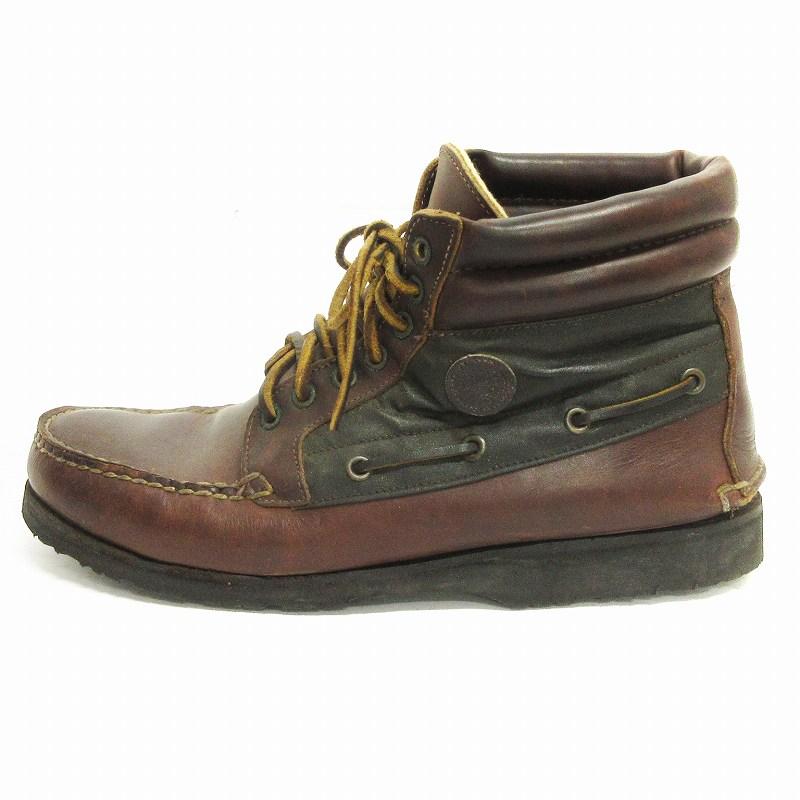 Timberland（ティンバーランド） Timberland 80s 90s モックトゥ モカシンブーツ オイルド レースアップ レザー 茶 ...