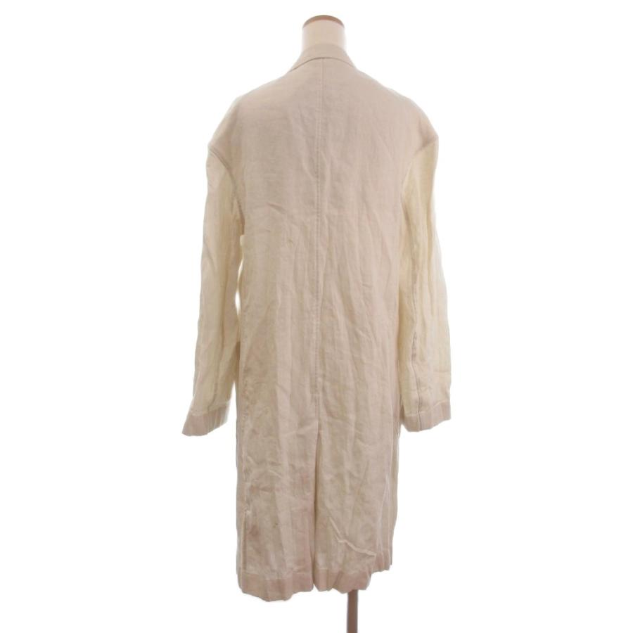 【中古】アクネ ストゥディオズ Acne Studios ダブルブレトリネンコート ロング 無地 アイボリー 32 レディース アクネ ストゥディオズ Acne Studios ダブルブレトリネンコート ロング