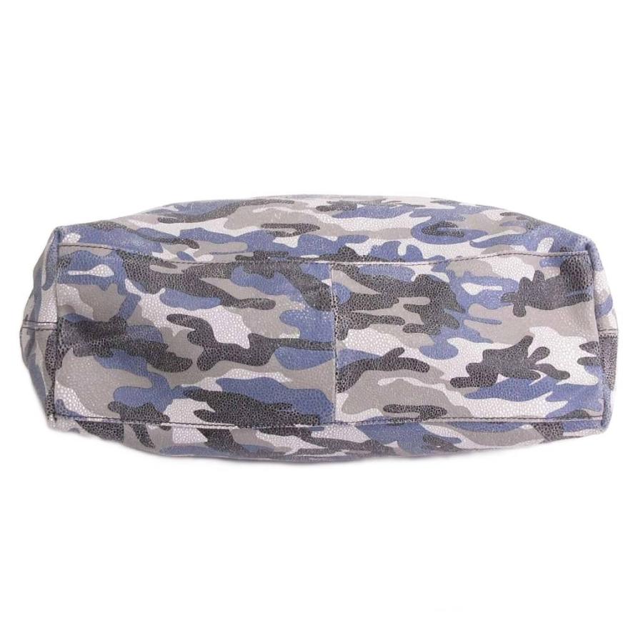 サンタフェ SANTA FE トートバッグ 肩掛け カモフラ 迷彩柄 青 ブルー