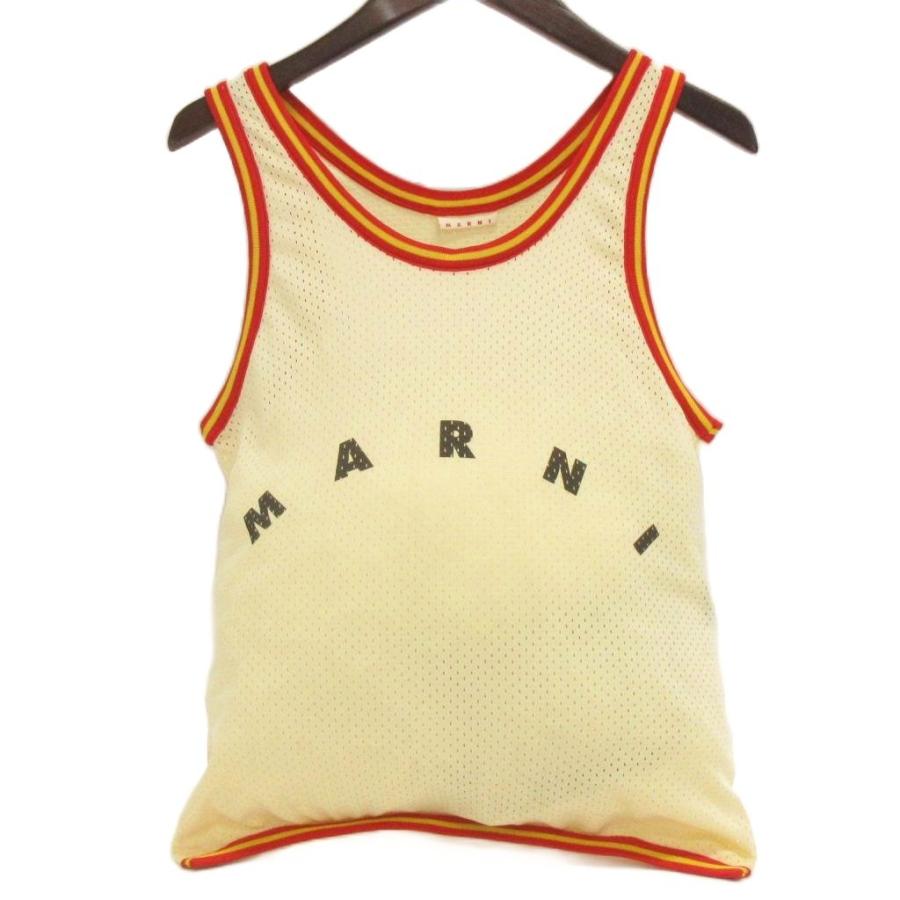 MARNI（マルニ） 美品 メッシュトートバッグ タンクトップモチーフ ロゴ 黄 イエロー UNI 鞄 メンズ レディース : ブランド古着 ...