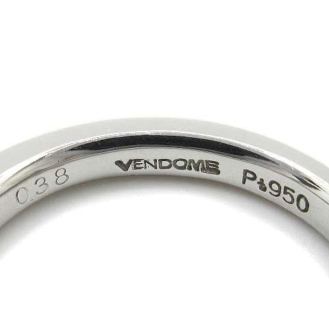 VENDOME AOYAMA ヴァンドーム青山 Pt950 プラチナ ハーフエタニティ ダイヤ リング 指輪 ダイヤモンド0.38ct 8.5号 3.3g 美品 レディース : 013 ...