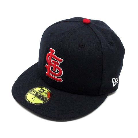 ニューエラ NEW ERA 59FIFTY MLBオンフィールド セントルイス カージナルス キャップ 帽子 オルタネイト ネイビー 7 1/ ...