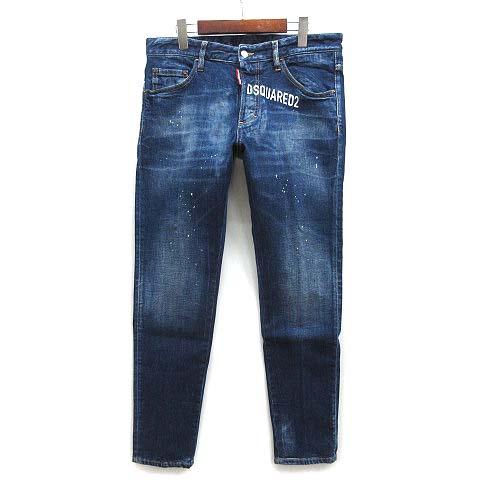 DSQUARED2 ディースクエアード デニム パンツ スキニー ダン ジーンズ Skinny Dan Jean ブルーインディゴ 50 S79LA0001 メンズ : ブランド古着販売の ...