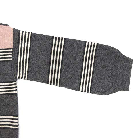 【中古】ブルネロクチネリ BRUNELLO CUCINELLI カシミヤ100％ ニット オープンショルダー ボーダー セーター 長袖 モニーレ付 ストラップ ブルネロクチネリ BRUNELLO CUCINELLI カシミヤ100％ ニット アシメ