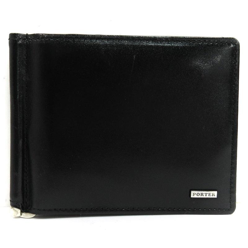 PORTER ポーター シーン SHEEN 二つ折り財布 レザー マネークリップ 110-02972 黒 ブラック SM3 メンズ : ブランド古着販売のベクトル - 通販 - Yahoo ...