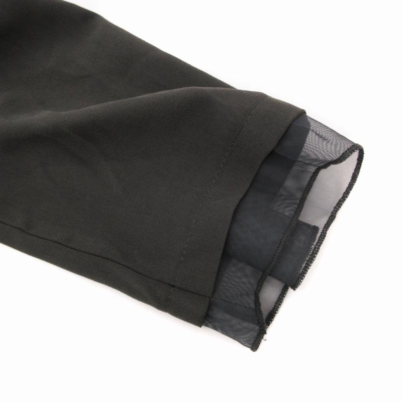 未使用品 ケイット Keitto タグ付き ブラウス シャツ 裾 プリーツ 五分袖 M チャコール /HO 0221 GY03 レディース : ブランド古着販売のベクトル - 通販 ...