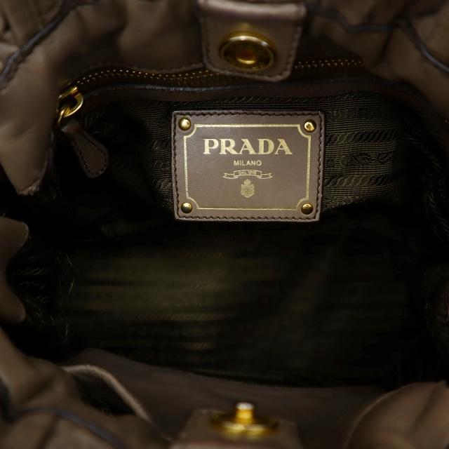 PRADA プラダ BN1760 メタルロゴ サイドリボン 2way ショルダー PRADA プラダ BN1760 メタルロゴ サイドリボン 2way ショルダー