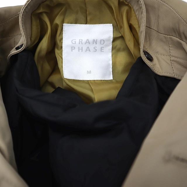 GRAND PHASE グランフェイズ ナイロン 中綿 ライナー付き フーディ コート M ベージュ メンズ : ブランド古着販売のベクトル - 通販 - Yahoo!ショッピング