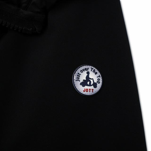 JOTT ジョット ワンポイントロゴ 刺繍 切替 ジップアップ ダウン