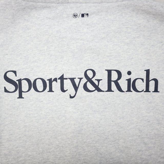 Sporty&Rich スポーティアンドリッチ 2025SS YANKEES SERIF ZIP HOODIE