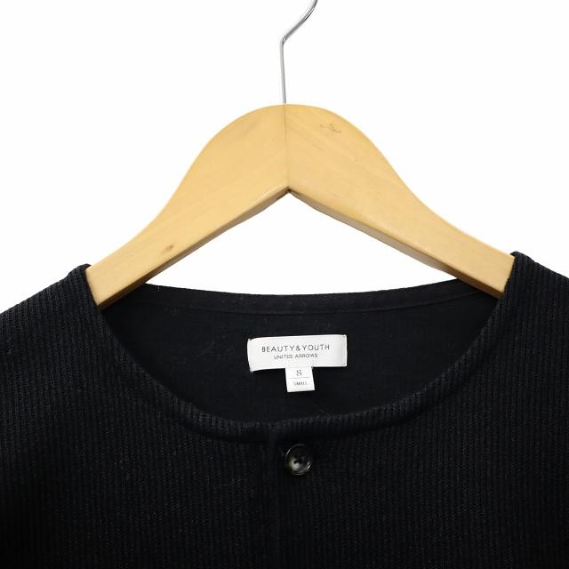 B&Y ユナイテッドアローズ BEAUTY&YOUTH ビューティー&ユース ヘンリーネック ニット プルオーバー トップス S BLACK ブラック 1212-180-70 : ブランド古着 ...