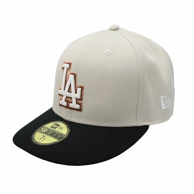 ニューエラ NEW ERA × THE CAP ザキャップ 59.6cm 59FIFTY WILD TERROR ロサンゼルス ドジャース キャップ 帽子 7 1/2 BEIGE ベージュ メ ...