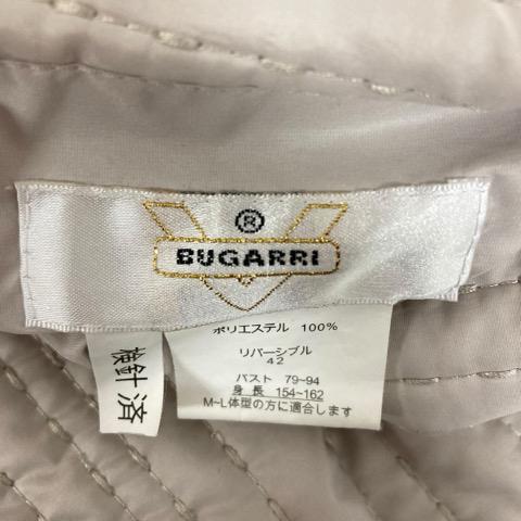 ブガーリ bugarri ジャケット リバーシブル アウターポリエステル100% 長袖 42 ベージュ グレー レディース : ブランド古着 ...